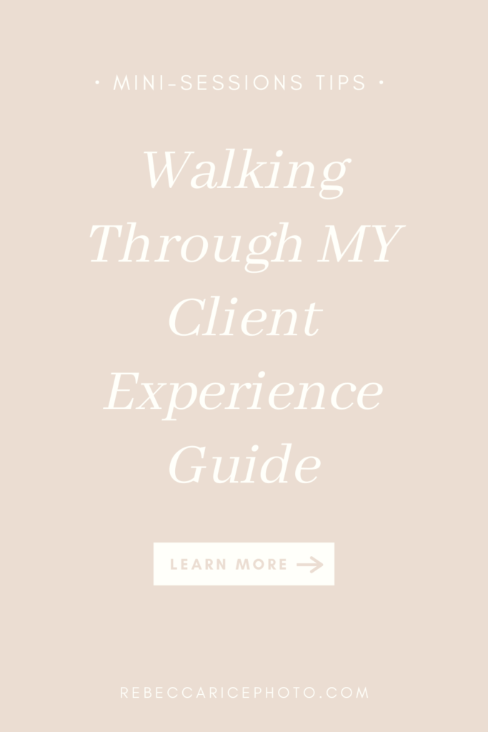 Walking Through My Client Experience Guide - rebeccaricephoto.com