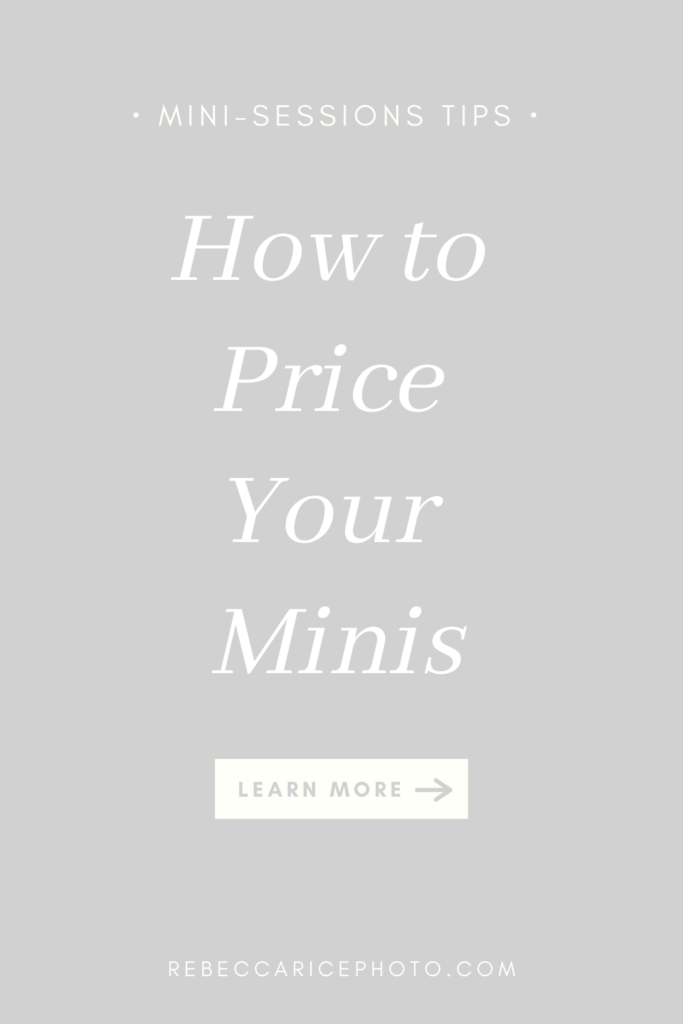 How to Price Your Mini-Sessions - rebeccaricephoto.com