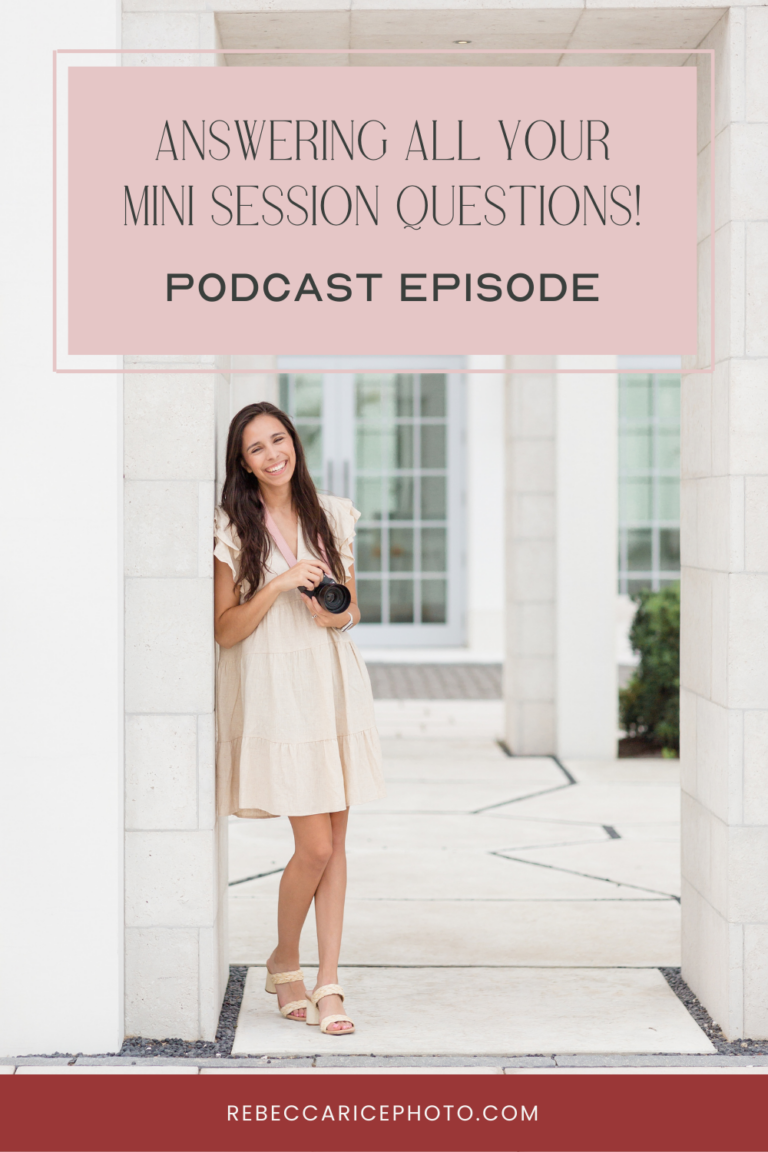 Mini Session Questions being answered by Rebecca Rice today!